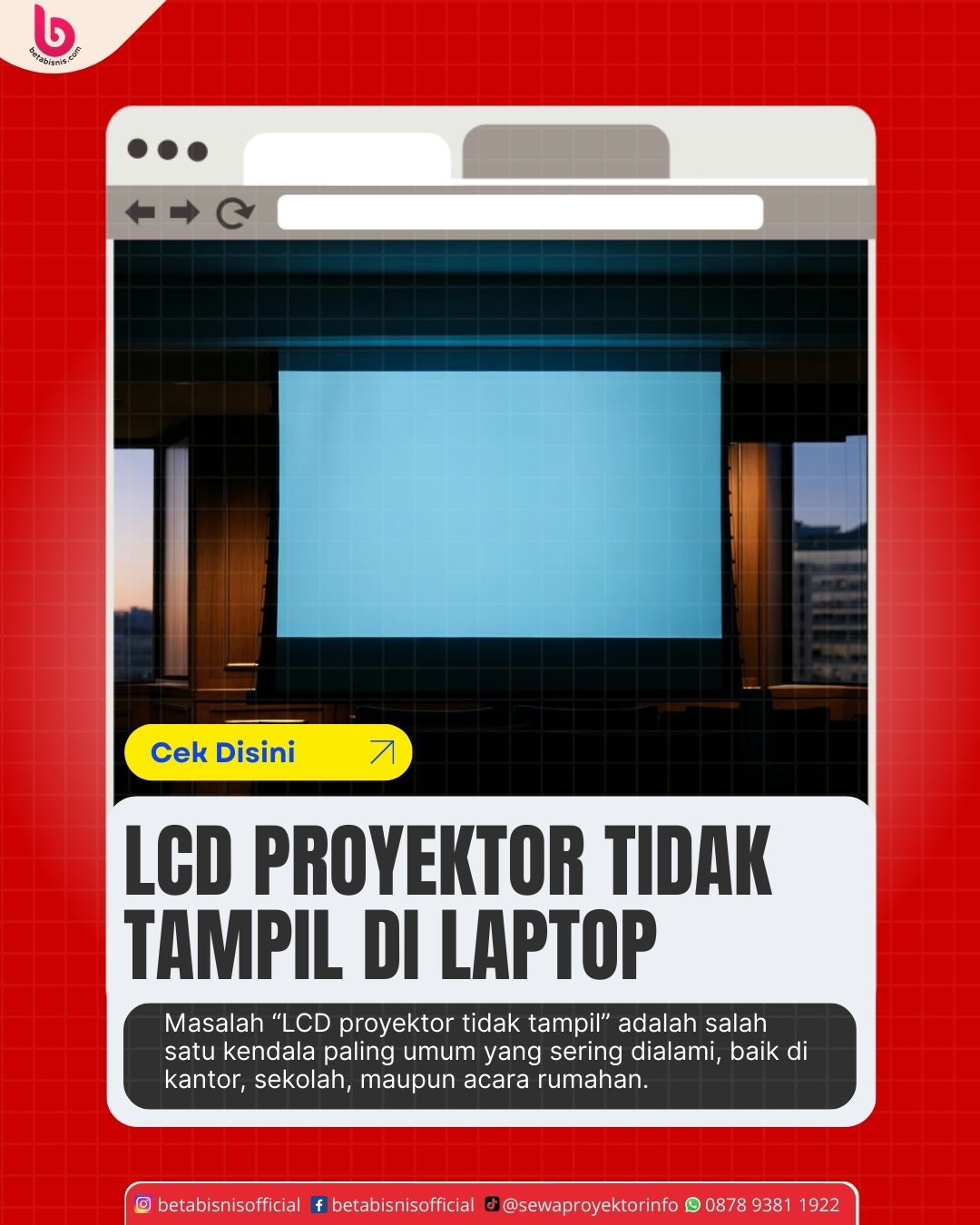 Lampu LCD proyektor tidak tampil | Sewa / Rental Proyektor / Infocus ...